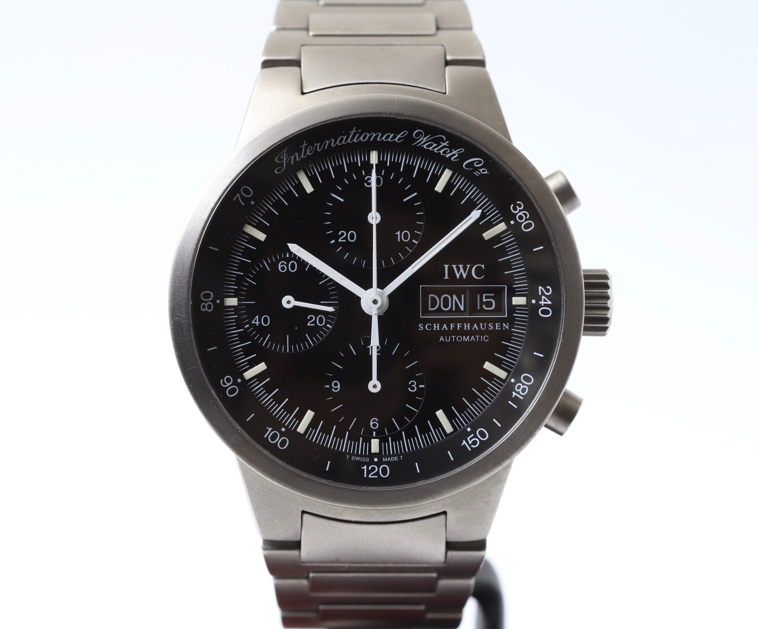 IWC GST Automatic Chronograph Titanium 40mm IW370703 Watch - Whizz Watch